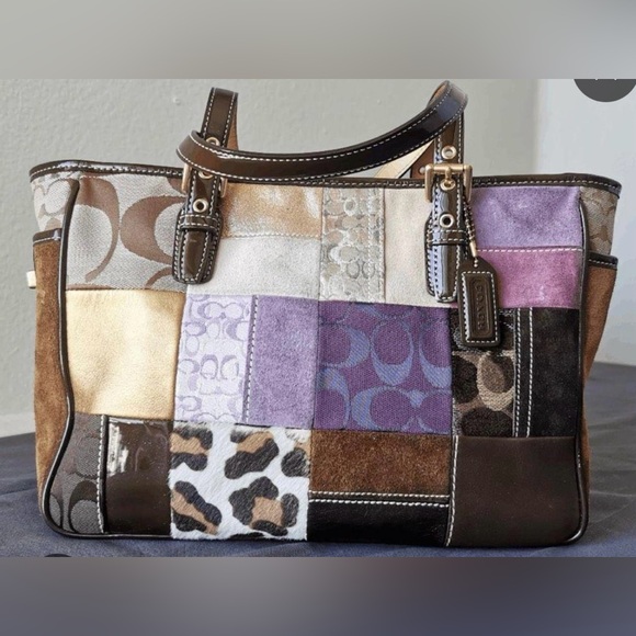 Coach | Bags | Coach Limited Edition Holiday Patchwork Gallery Tote Bag ...